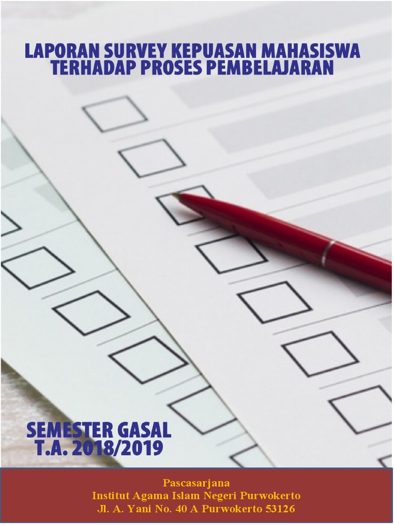 Laporan Survey Proses Pembelajaran Gasal 2018-2019 | PDF