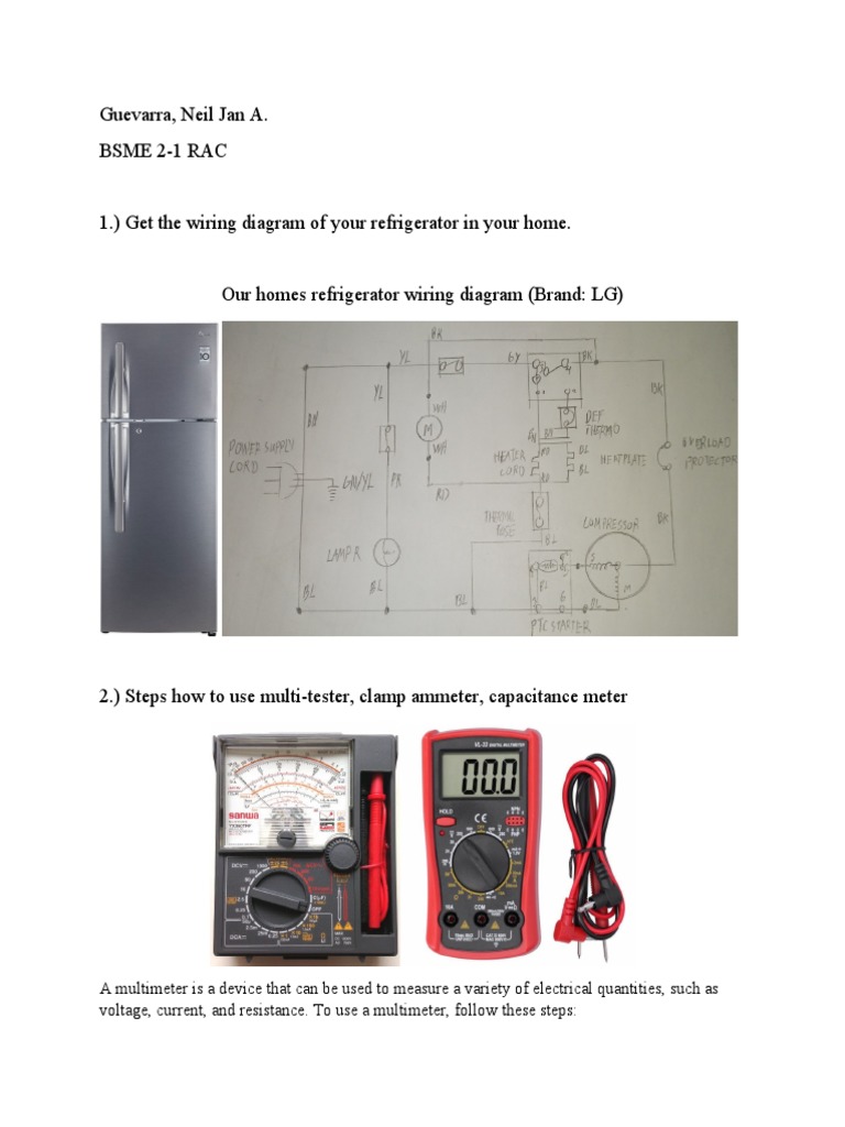 Our Homes Refrigerator Wiring Diagram | PDF | Capacitance | Metrology