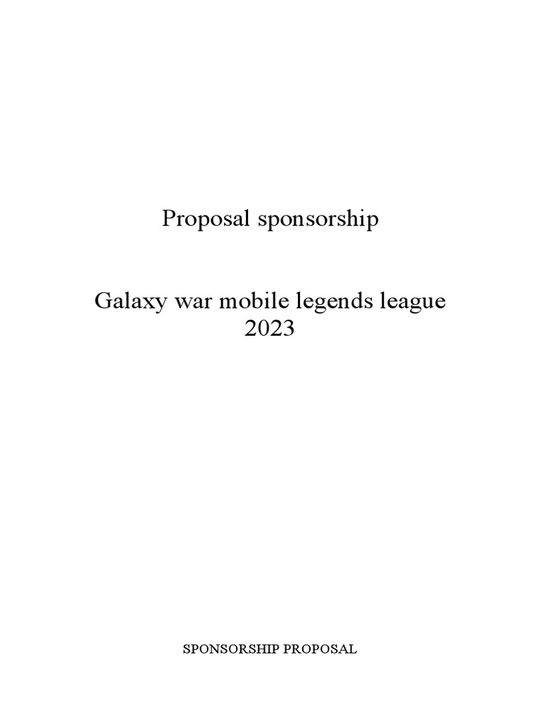 Proposal Pengajuan Turnamen Esport | PDF