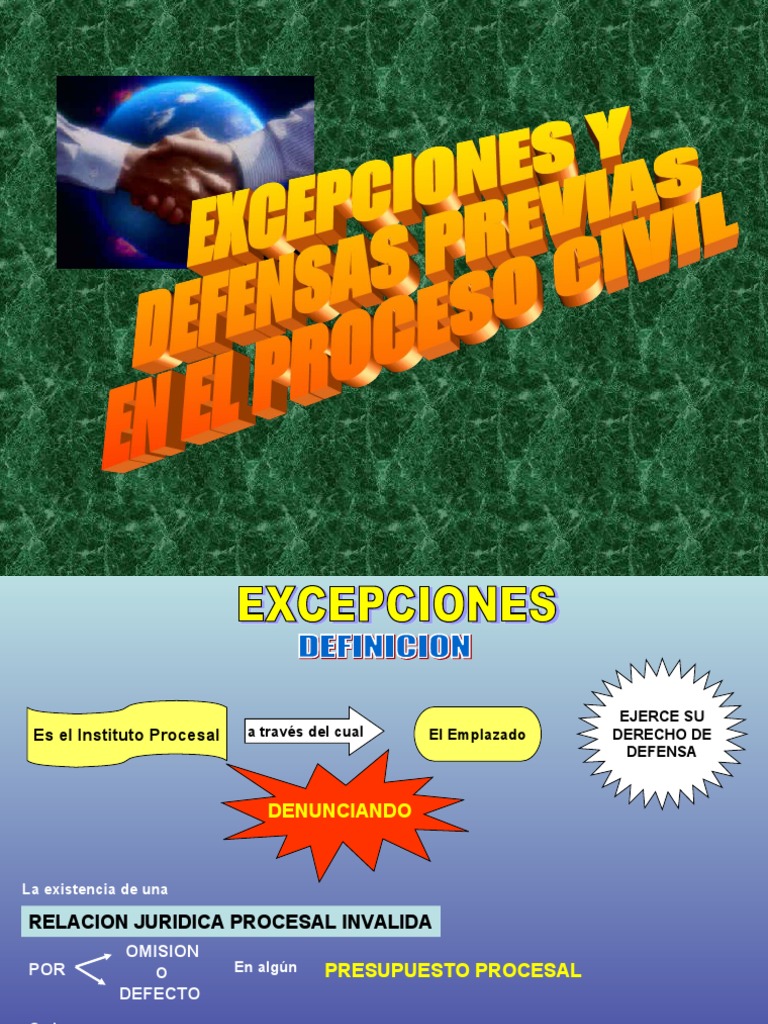 Excepciones | PDF | Ley procesal | Demanda judicial