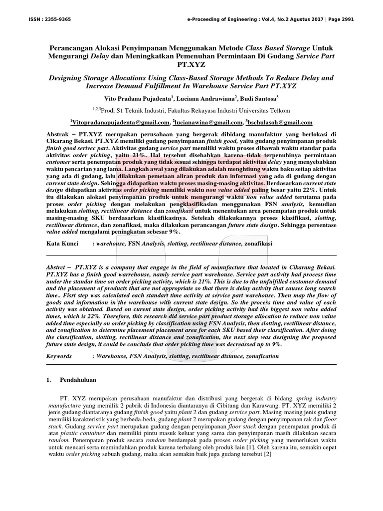 Designing Storage Allocations Using Class Based Storage Methods To