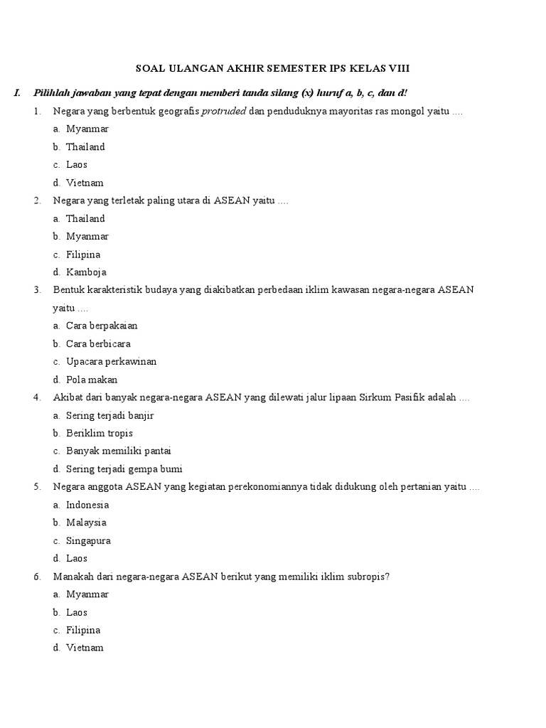 Soal Ips Kelas Viii | PDF