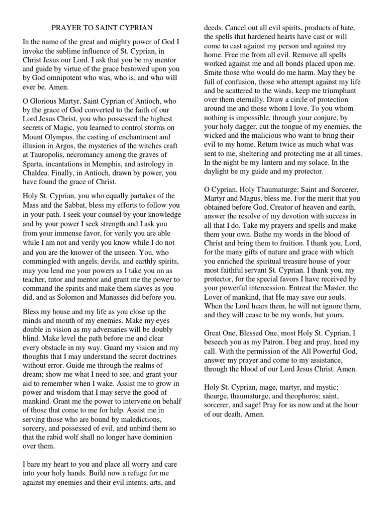 Cyprian Pdf Prayer Divine Grace