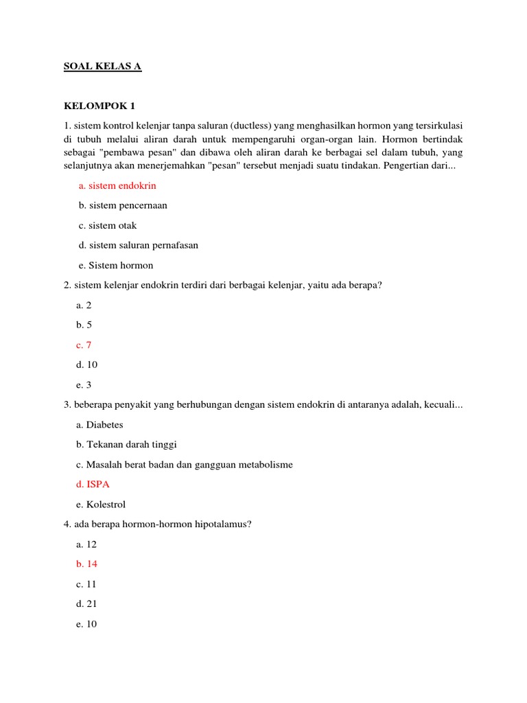 Soal KMB Kelas 5a | PDF