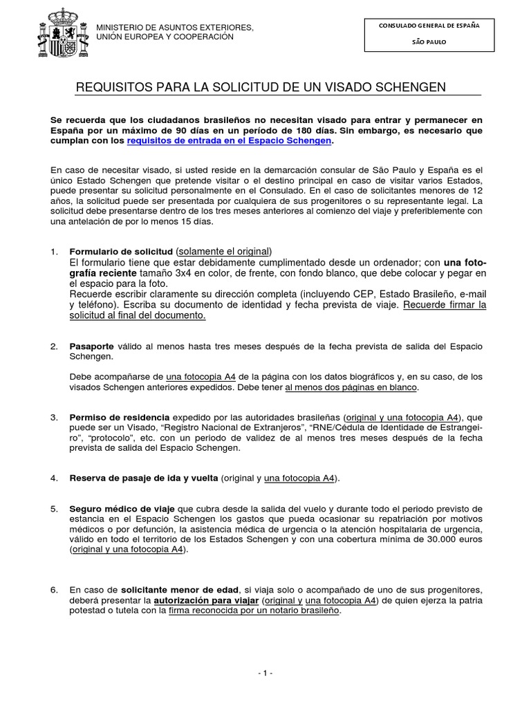 Solicitud Visado Schengen | PDF | Visa de viaje | Seguridad nacional