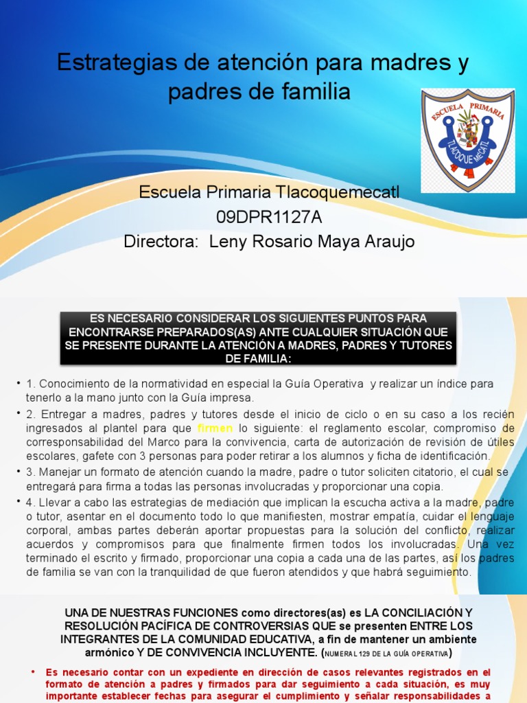 Estrategias de Atención Escolar Padres | PDF
