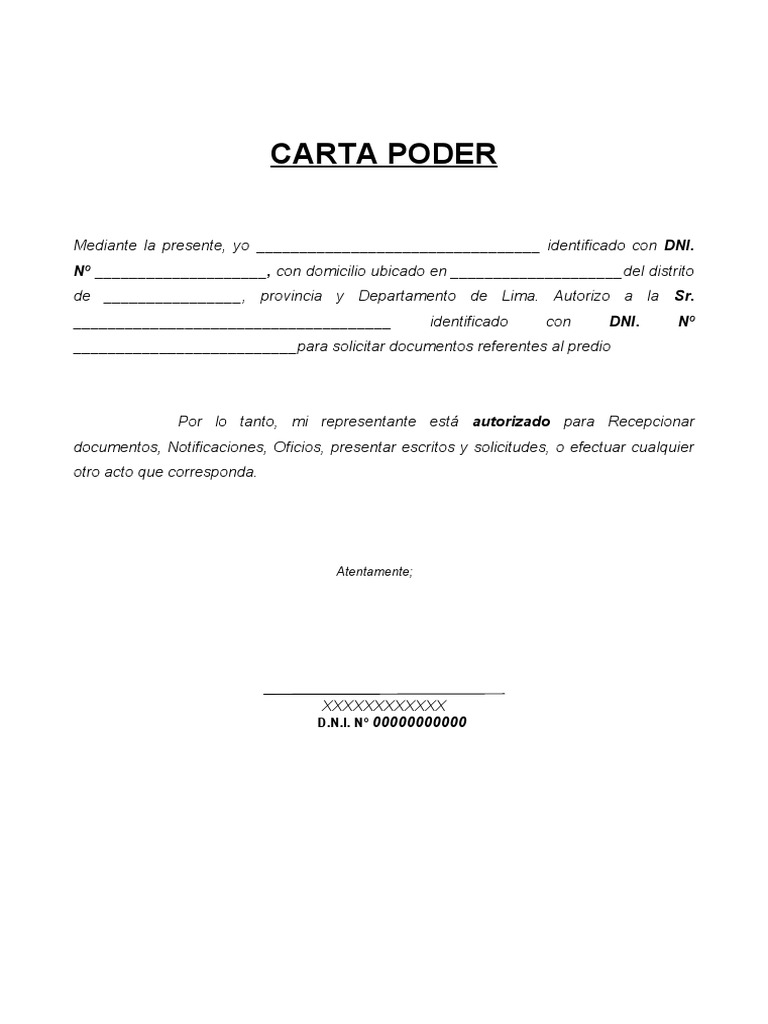 Carta Poder | PDF