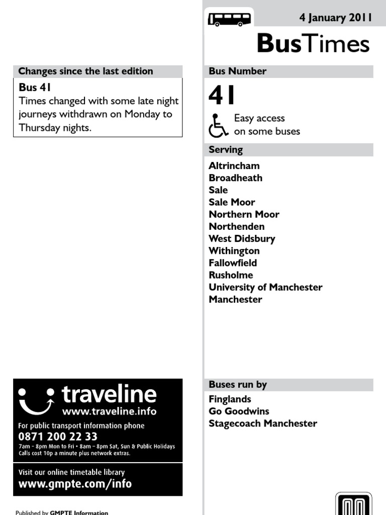 41 Bustimes | PDF | Manchester | Bus Transport
