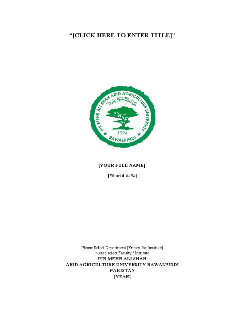 Thesis Template 2018 Master 042018 | PDF | Science | Thesis