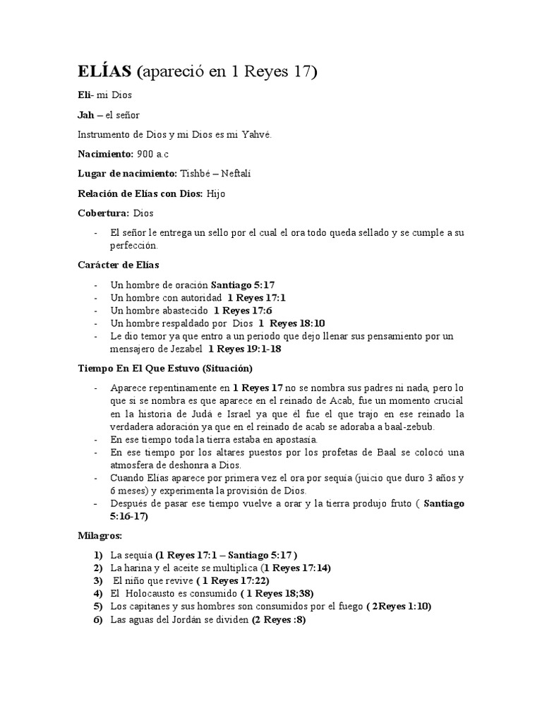 Estudio de Elias | PDF | Elijah | Jesús