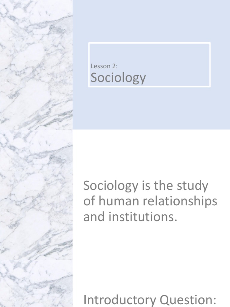 Sociology and Anthropology Lessons on Human Relationships | PDF | Self Efficacy | Sociology