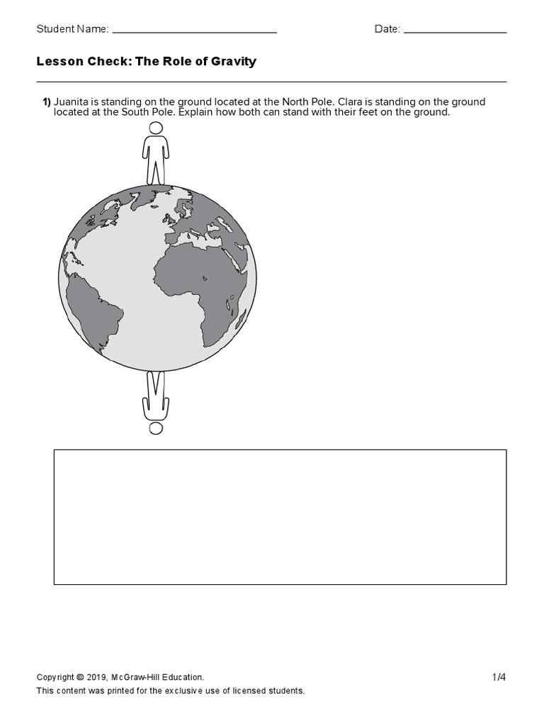 Lesson Check - Role of Gravity | PDF | Meteoroid | Meteorite