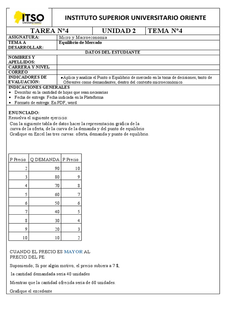 Tarea 4 Micro-Macroeconomía | PDF