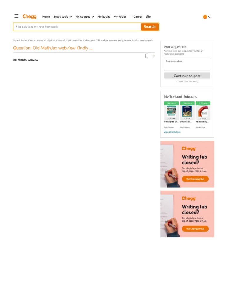 Old MathJax Webview Kindly Answer The Data Ang Com... | PDF ...