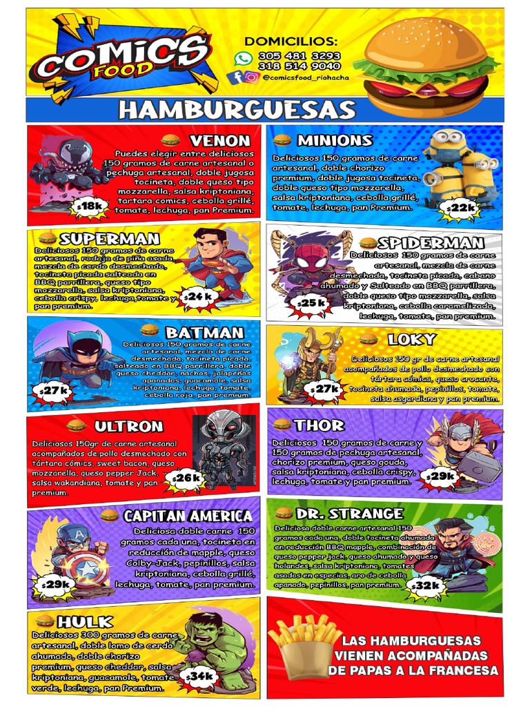 Menu Comics | PDF