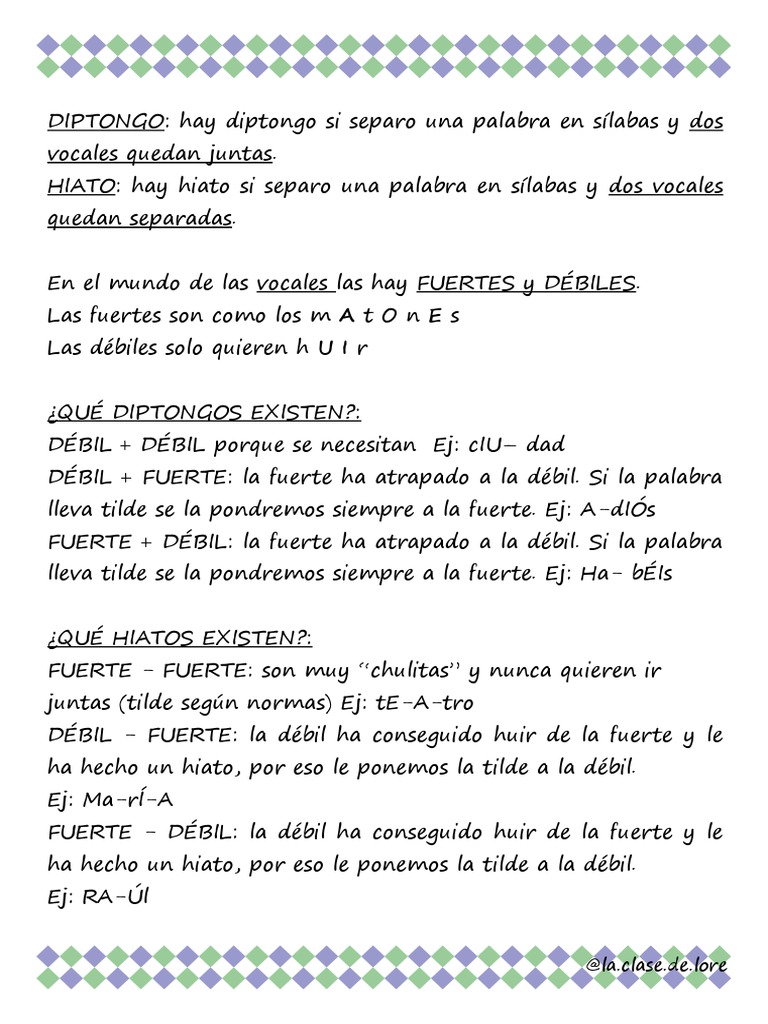 Diptongos e Hiatos | PDF