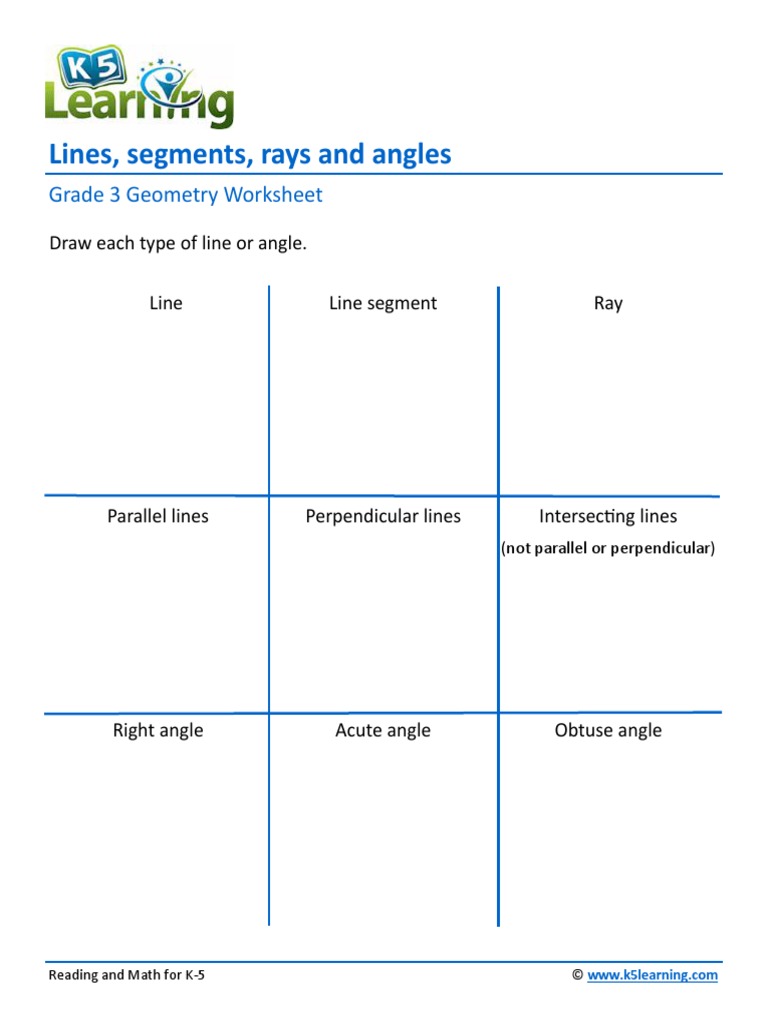 Grade 3 Geometry Lines Segments Rays Angles B | PDF | Teaching Methods ...