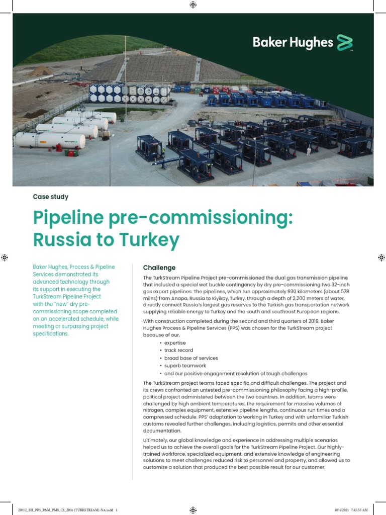 Turkstream Pipeline Precommissioning | PDF | Pipeline Transport | Gases