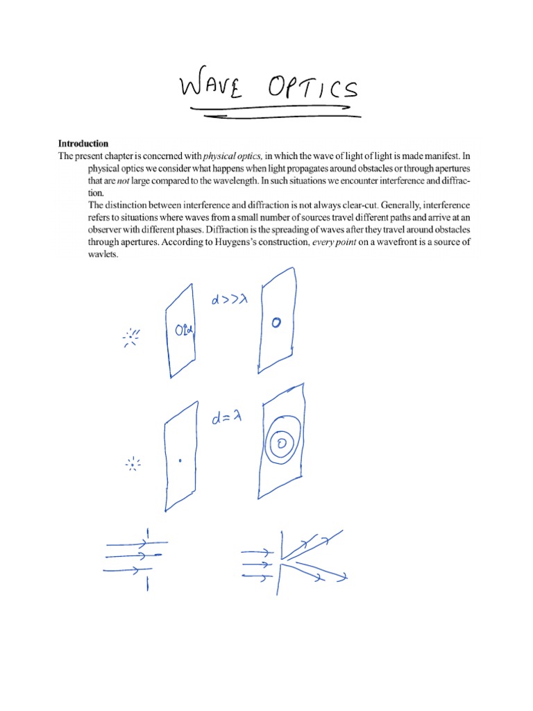 Physics - Wave Optics | PDF | Optics | Refraction