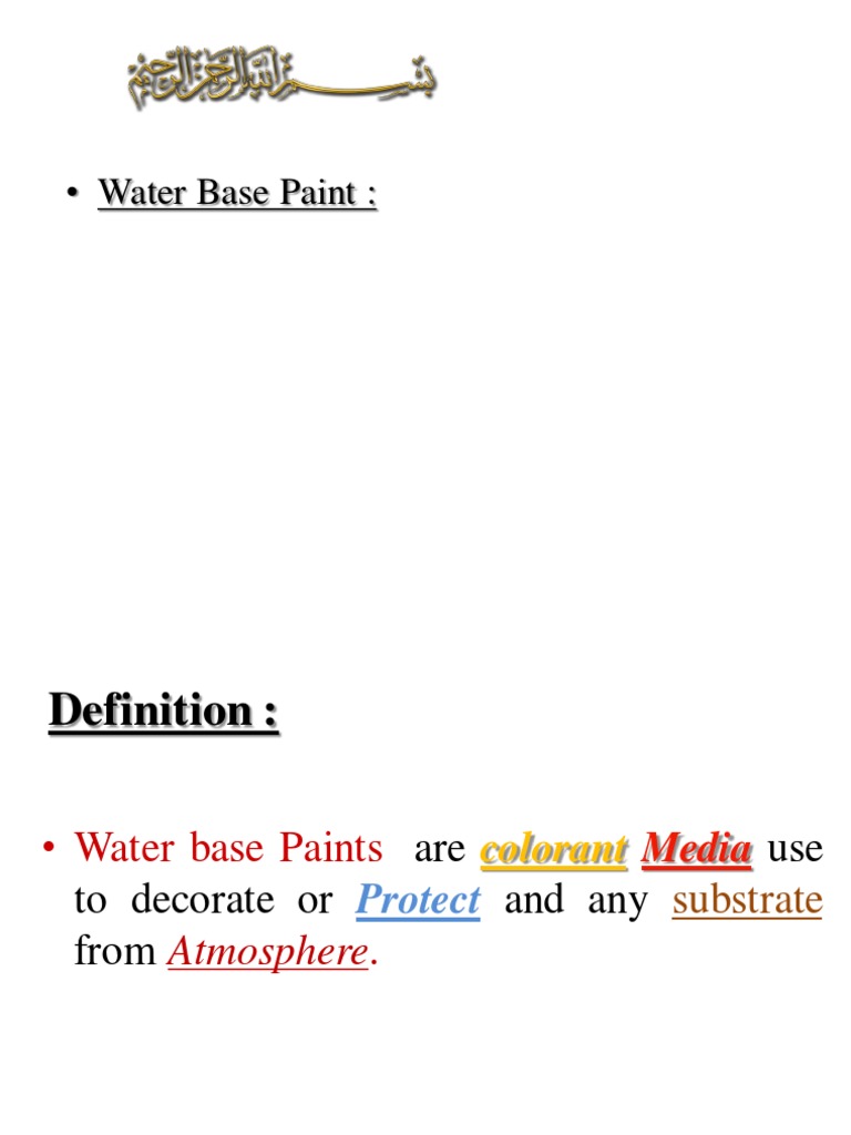 Water Base Paint | PDF | Paint | Materials