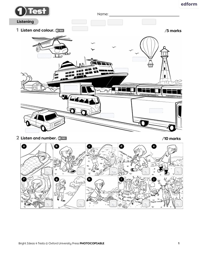 Bright Ideas 4 Unit 1 Test | PDF