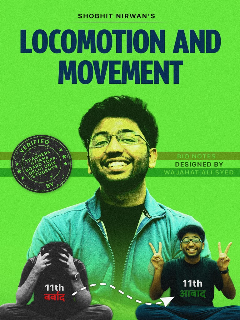 Locomotion and Movement - Shobhit Nirwan | PDF | Skeletal Muscle | Muscle Contraction