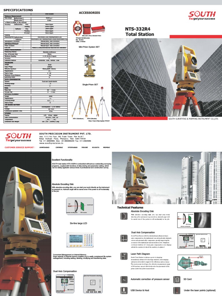The Many Useful Features and Capabilities of the South NTS-332R4 Total Station for Professional ...