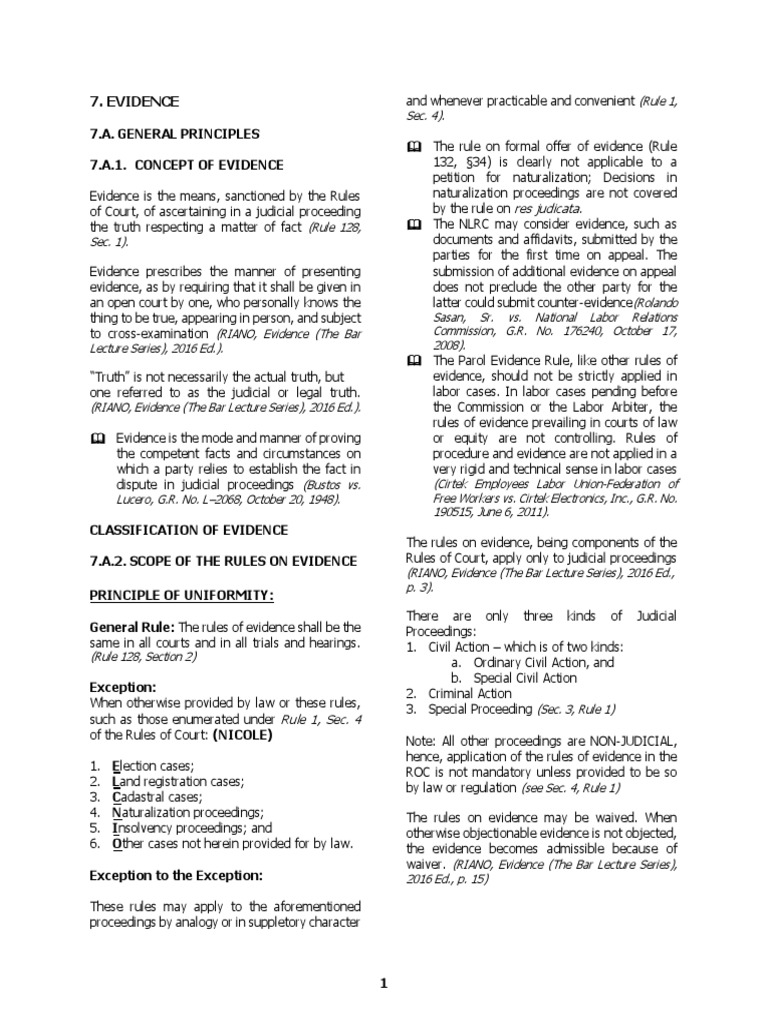 Overview of Evidence Rules in Court | PDF | Burden Of Proof (Law ...