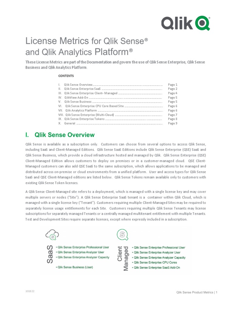 License Metrics Qlik Sense and Qap | PDF | Software As A Service ...
