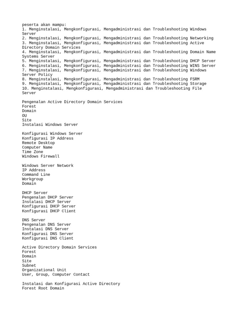 Modul Windows Server | PDF