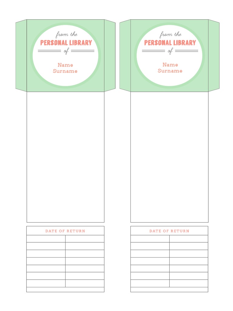 Printable Library Card English | PDF