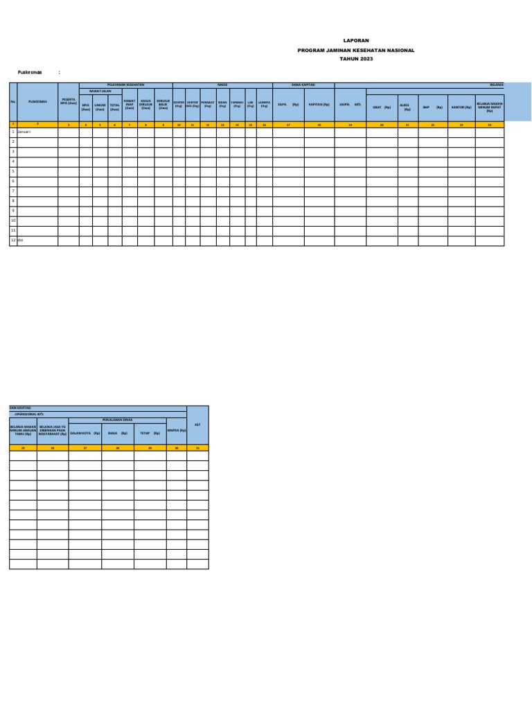 Contoh Laporan Rujukan & JKN 2023 | PDF