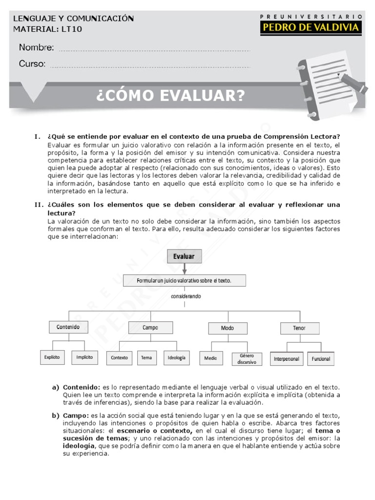 Evaluando la comprensión lectora de forma crítica | PDF | Comunicación | La risa