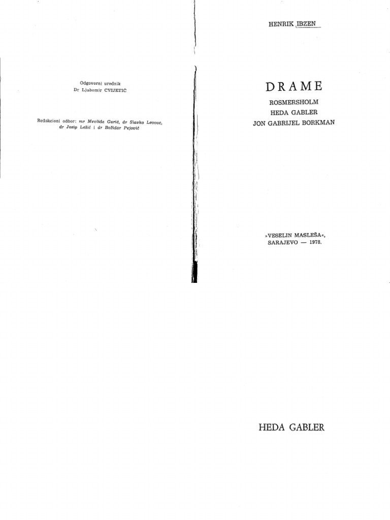 + Henrik Ibsen - Hedda Gabler | PDF