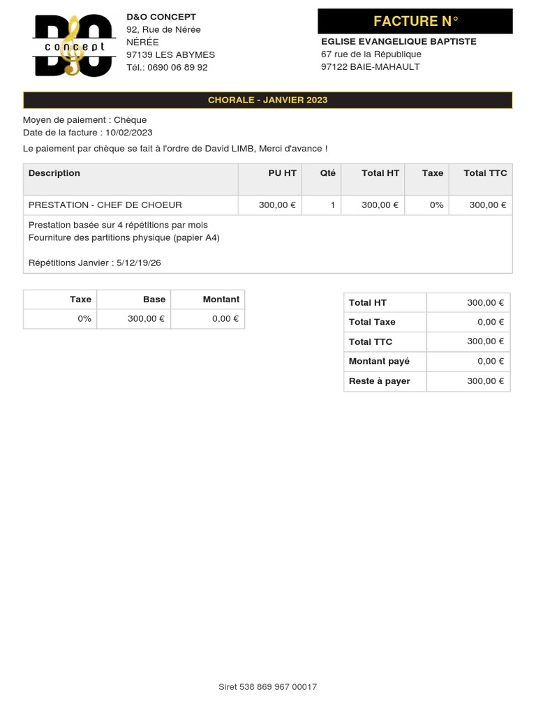 Facture Janvier 2023 | PDF