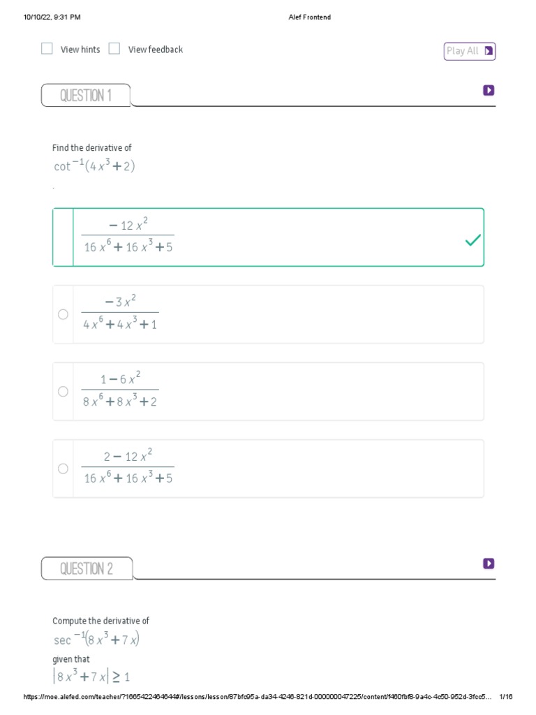 Implicit Differentiation For Inverse Trigonometric Functions Pdf Trigonometric Functions