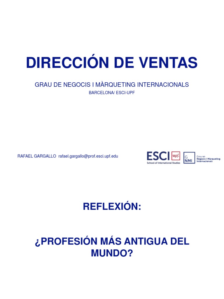 Función de Ventas y Dirección de Ventas - 2023 | PDF | Marketing ...