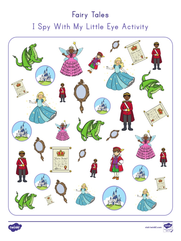 An Eye-Spy Activity to Identify Common Fairy Tale Characters | PDF