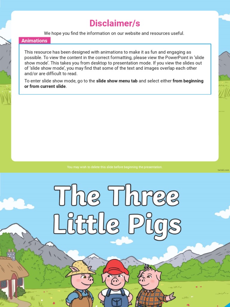Three Little Pigs Story Summary | PDF | Home & Garden