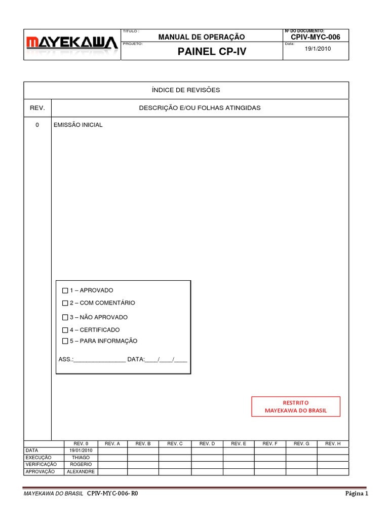Cpiv-Myc-006-R0 - Manual de Operacao CP 4 | PDF | Inicialização ...