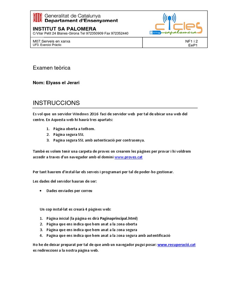 Examen Windows | PDF