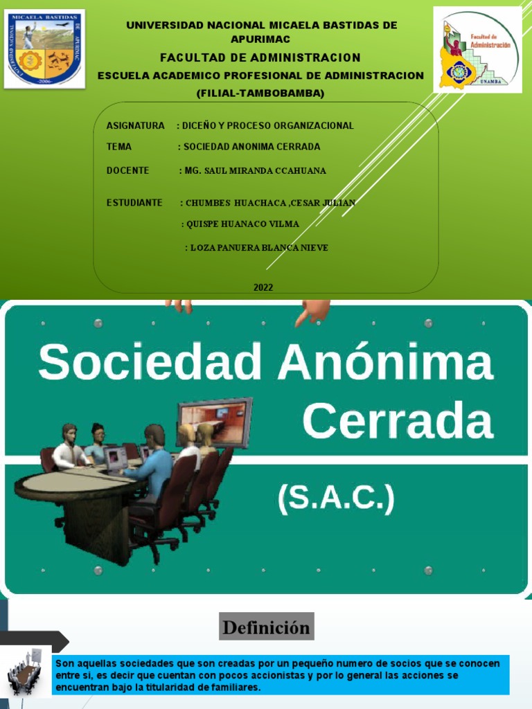 Sociedad Anónima Cerrada: Requisitos y Ventajas | PDF | Negocios ...