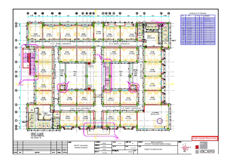 Boys Hostel First Floor Plan | Download Free PDF | Storage Media