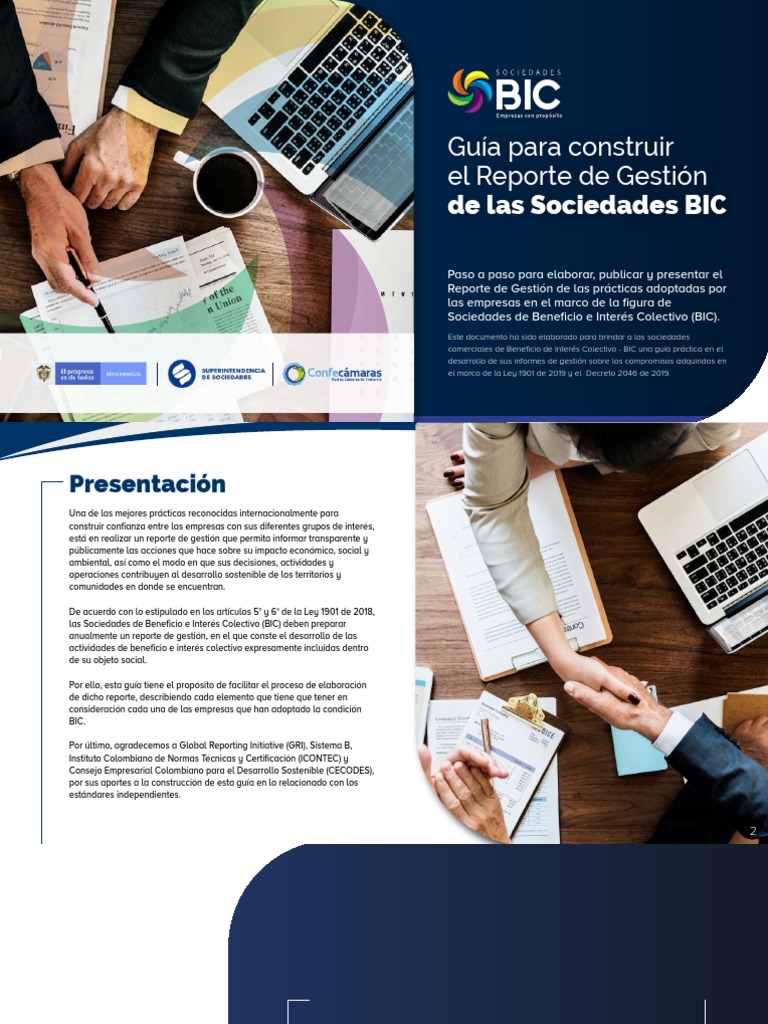 Guía para elaborar el Reporte de Gestión BIC | PDF | Sustentabilidad | Sociedad