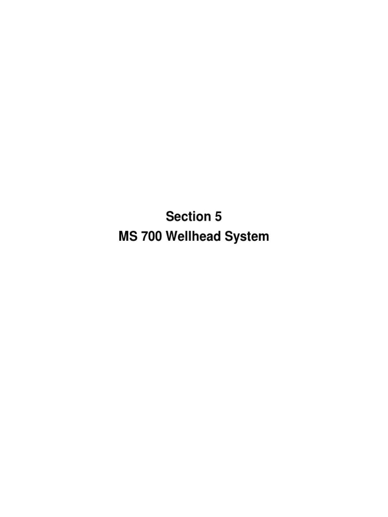 Sec5 MS-700 Wellhead System | PDF | Casing (Borehole) | Mechanical ...