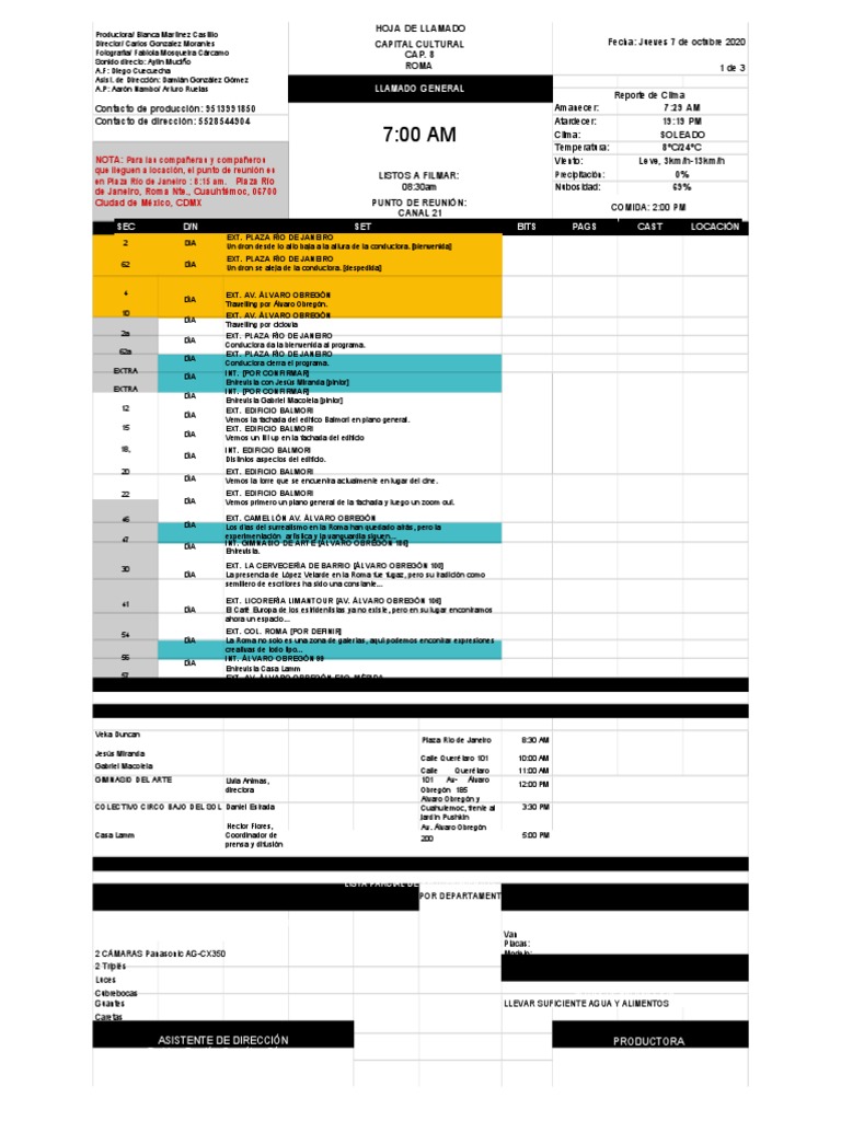 hoja de llamado | PDF