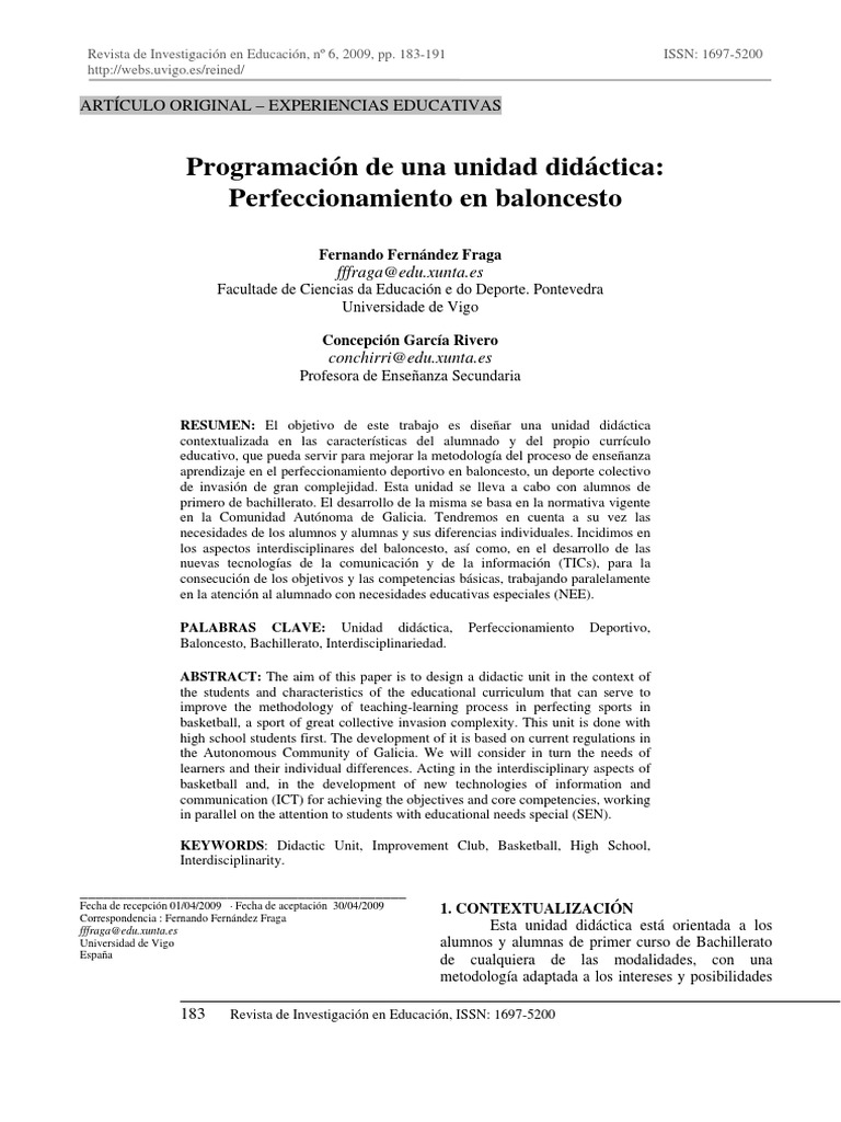 Programacion de Una Unidad Didactica Per | PDF | Evaluación | Aprendizaje