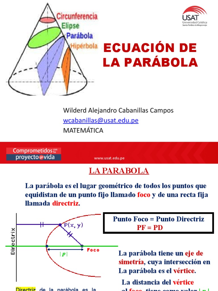 C-5 Ecuación de La Parábola | PDF | Matemáticas | Geometría algebraica