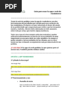 Tutorial de Como Usar La App de Pedidos Ya - Rider | PDF