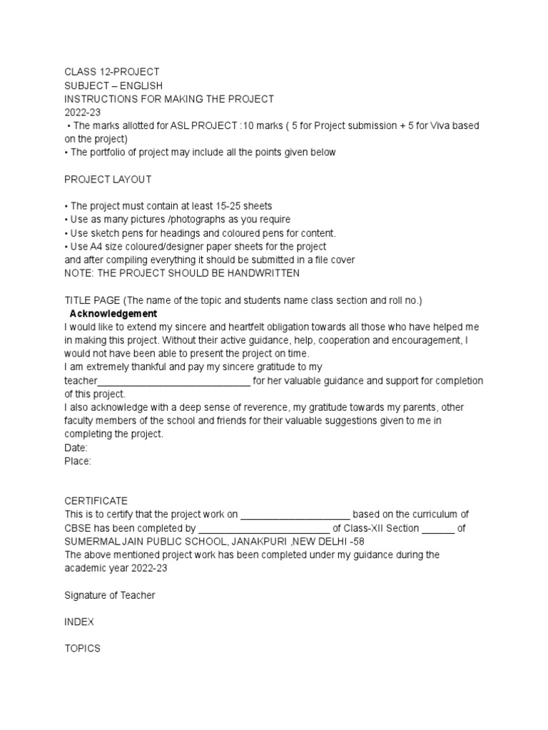 Class 12 ENGLISH PROJECT | PDF | Child Labour